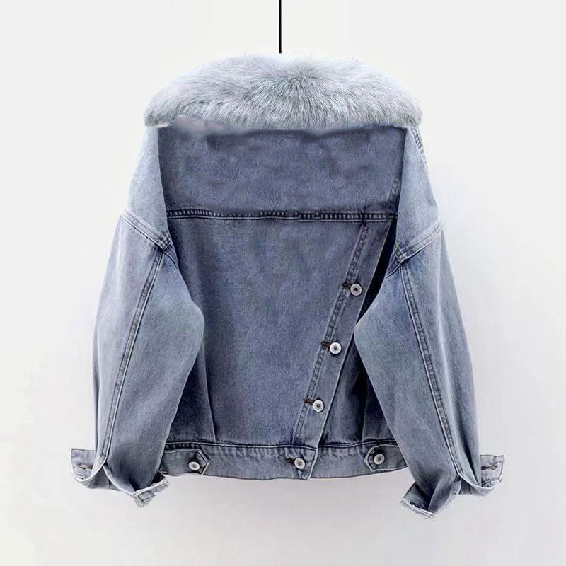 Amelie Denim Fur Jacket – Beverlybased