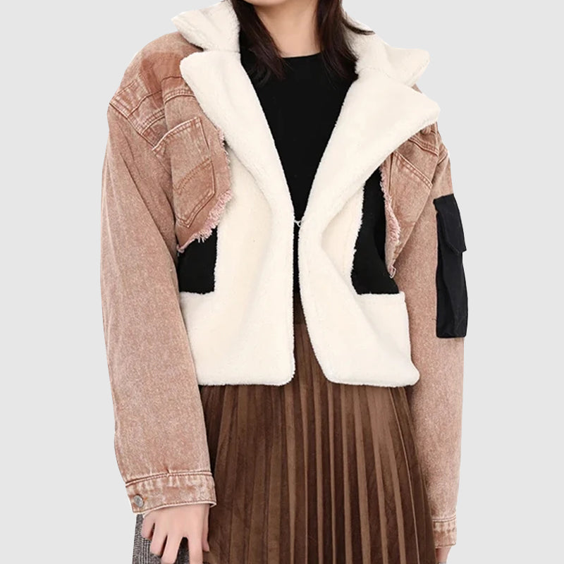 Zoe Vintage Patchwork Lambswool Jacket – Beverlybased