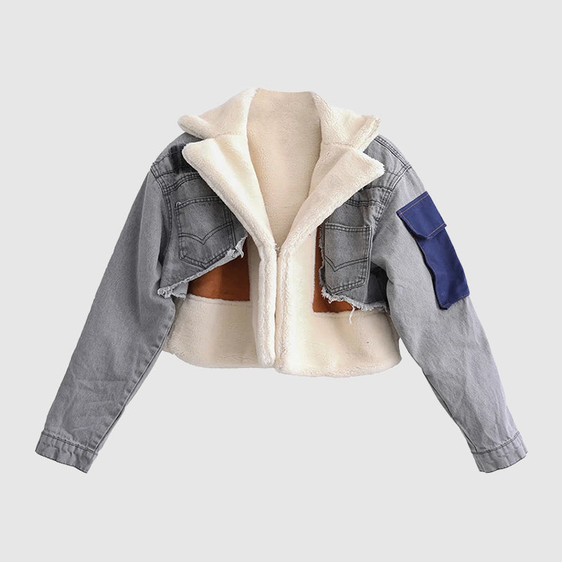 Zoe Vintage Patchwork Lambswool Jacket – Beverlybased