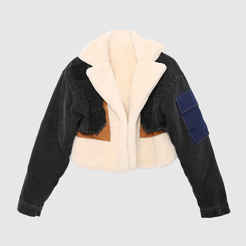 Zoe Vintage Patchwork Lambswool Jacket – Beverlybased